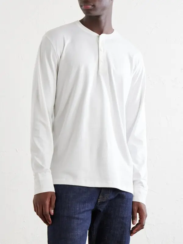 Ralph Lauren Purple Label Cotton-jersey Henley T-shirt