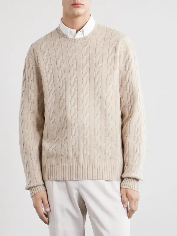 Ralph Lauren Purple Label Cashmere Cable-knit Sweater