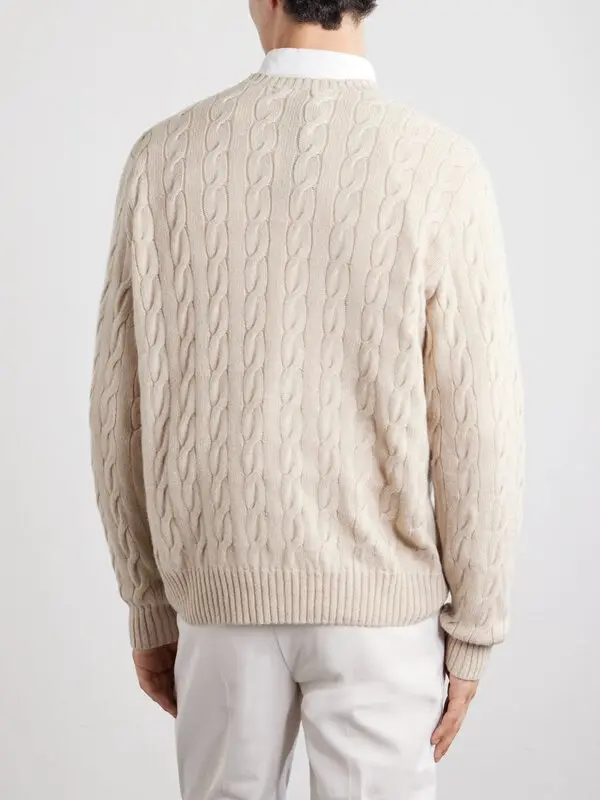 Ralph Lauren Purple Label Cashmere Cable-knit Sweater