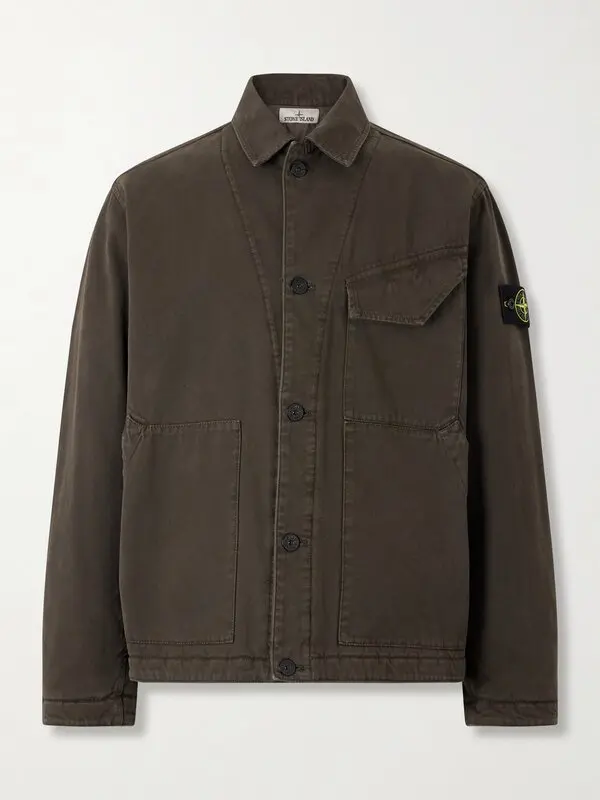 Stone Island Garment-dyed Panama Cotton-canvas Jacket