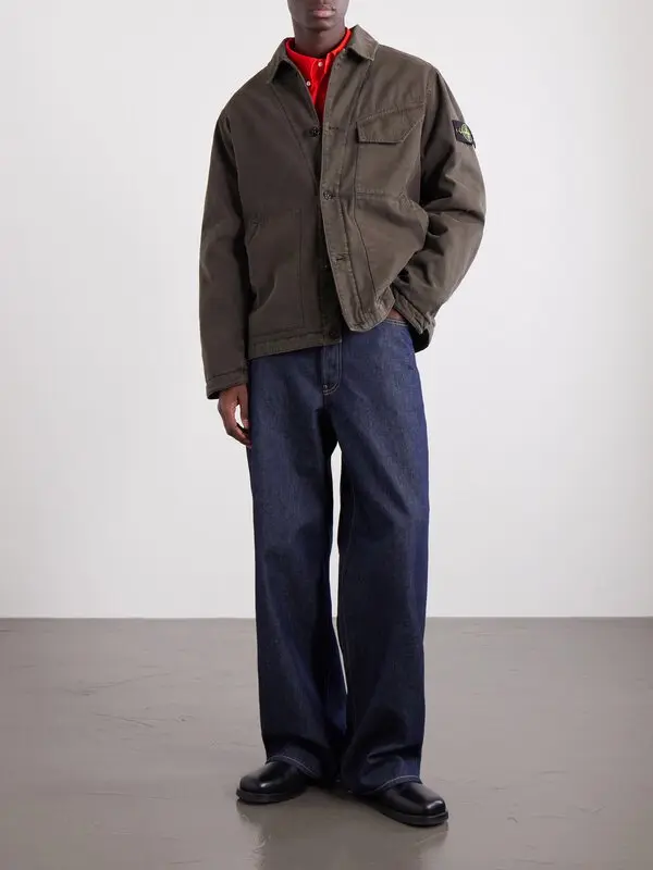 Stone Island Garment-dyed Panama Cotton-canvas Jacket