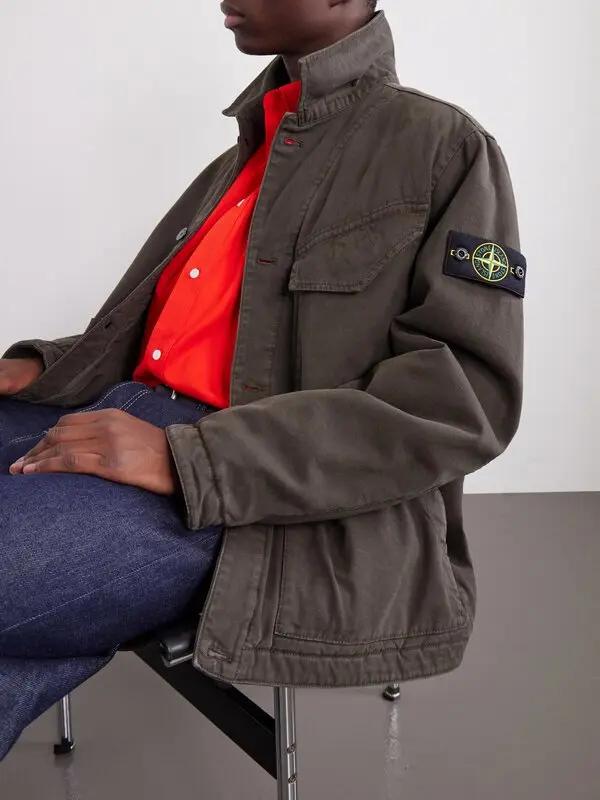 Stone Island Garment-dyed Panama Cotton-canvas Jacket