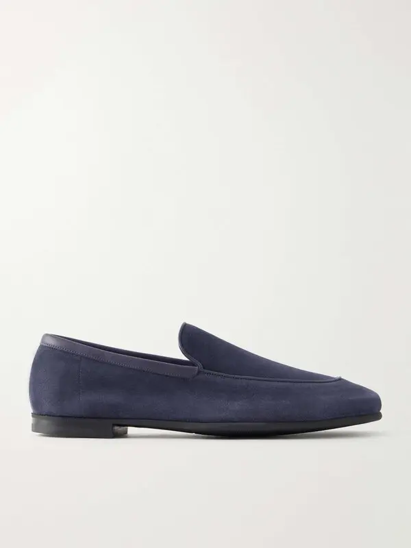 John Lobb Tyne Ii Suede Loafers - Navy