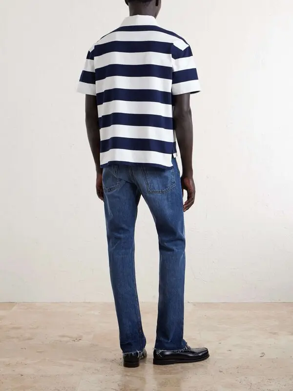 Givenchy Logo-embroidered Striped Cotton Polo Shirt