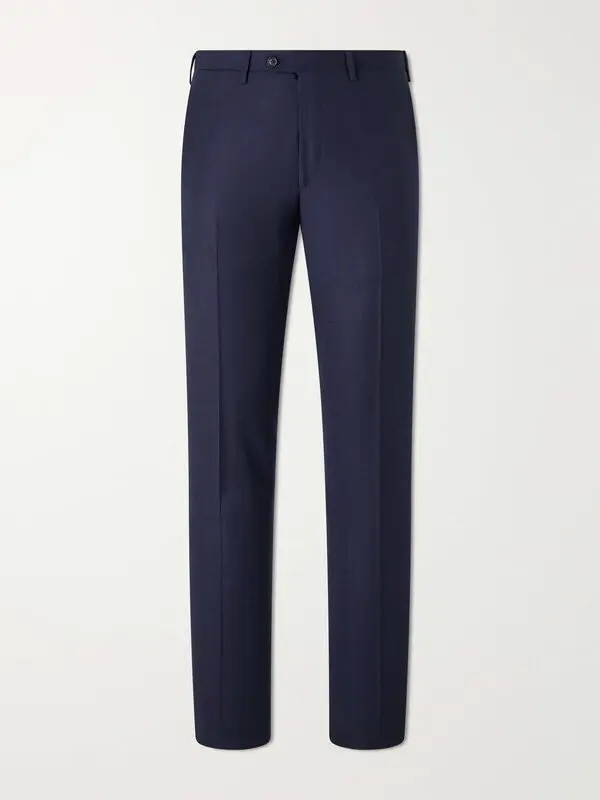 Kiton Straight-leg Virgin Wool Suit Trousers - Navy