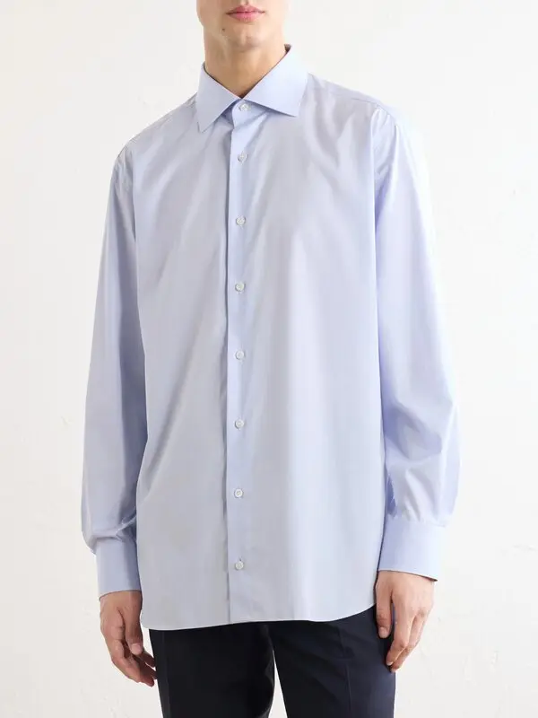 Brioni Cutaway-collar Cotton Shirt