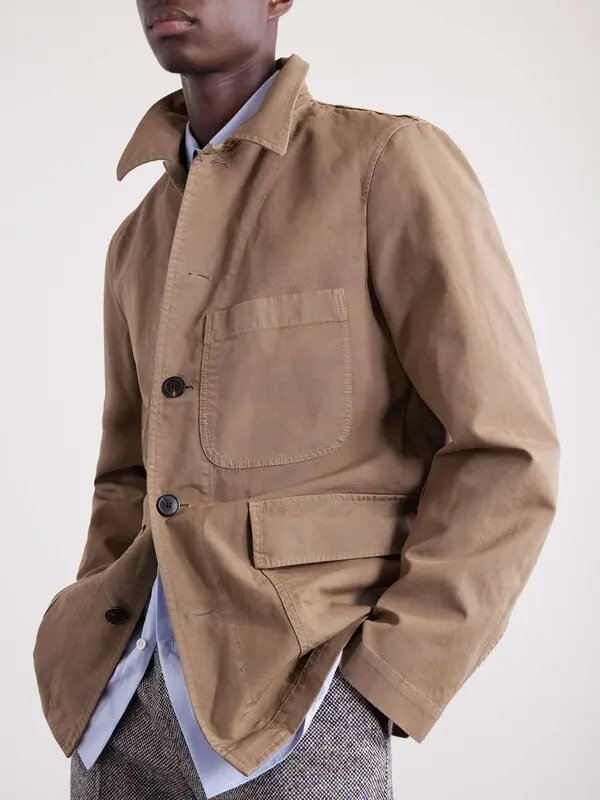 Dries Van Noten Braxton Garment-dyed Cotton Jacket