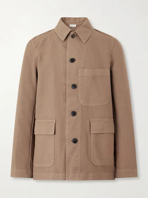 Dries Van Noten Braxton Garment-dyed Cotton Jacket - Neutrals
