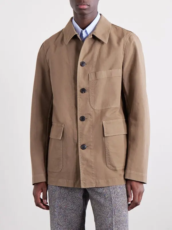 Dries Van Noten Braxton Garment-dyed Cotton Jacket - Neutrals