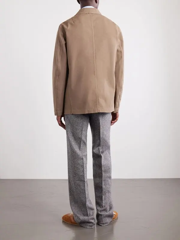 Dries Van Noten Braxton Garment-dyed Cotton Jacket - Neutrals