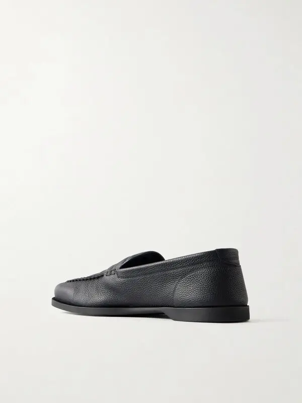 John Lobb Pace Full-grain Leather Loafers