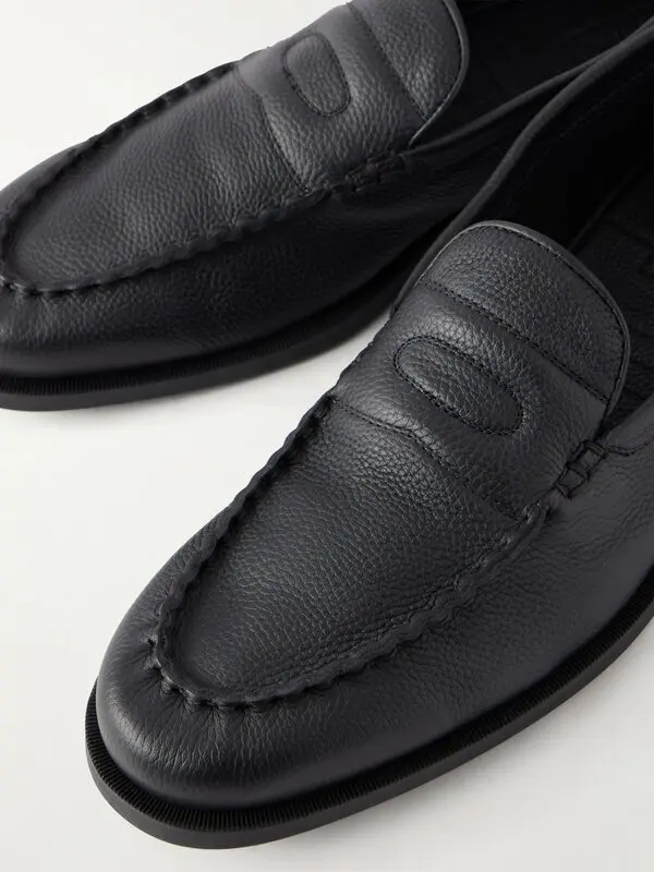 John Lobb Pace Full-grain Leather Loafers