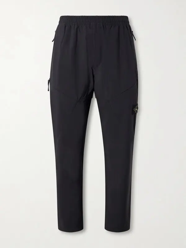 Stone Island Straight-leg Shell Trousers - Black