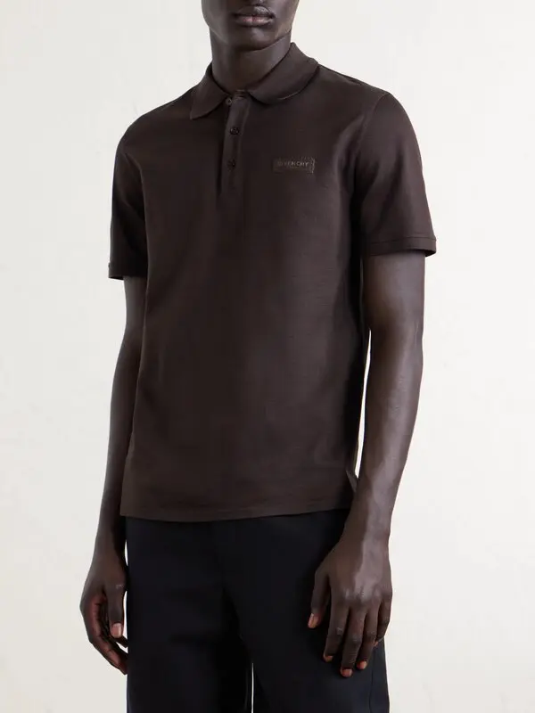 Givenchy Logo-appliquéd Cotton-piquéd Polo Shirt