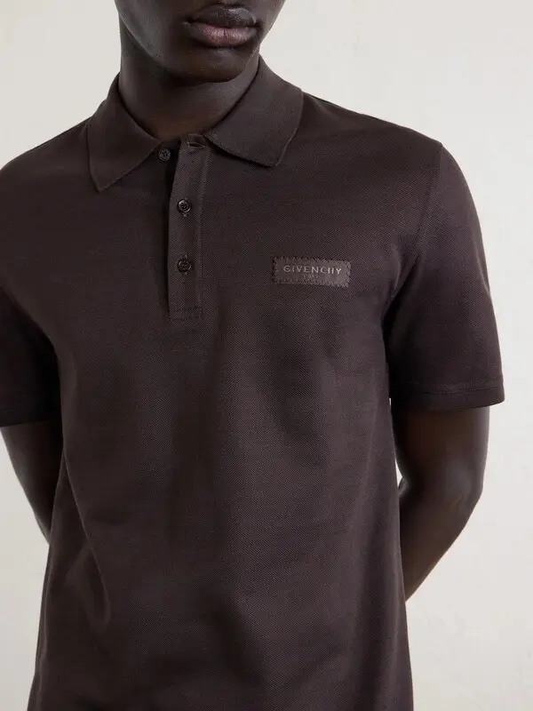Givenchy Logo-appliquéd Cotton-piquéd Polo Shirt
