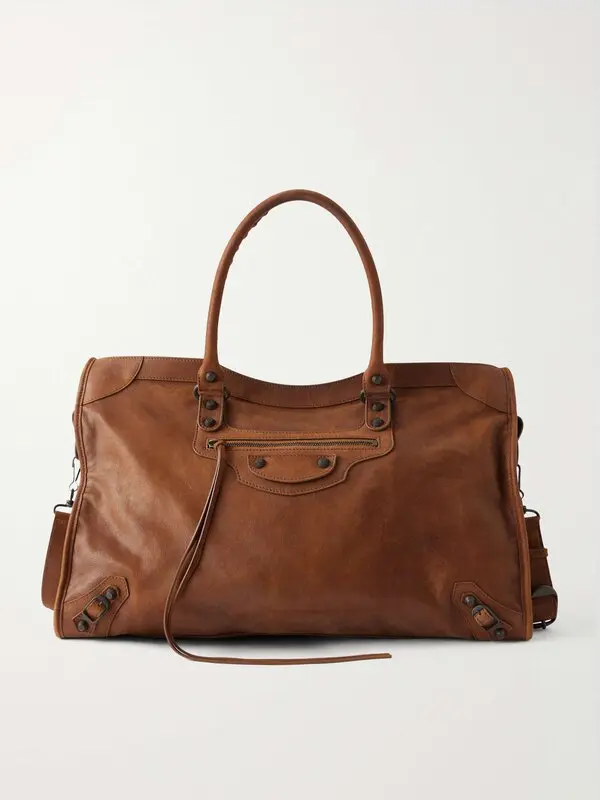 Balenciaga Le City Large Leather Tote Bag - Brown