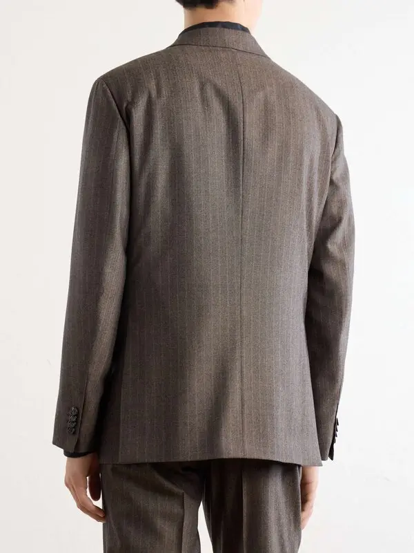 Brioni Plume Herringbone Wool Suit Jacket