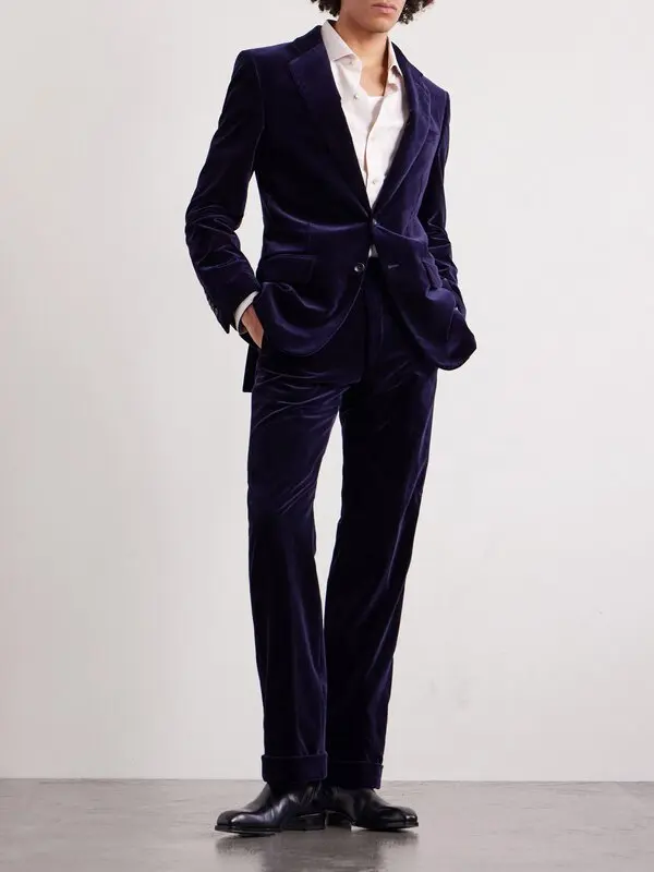 TOM FORD Atticus Straight-leg Velvet Suit Trousers