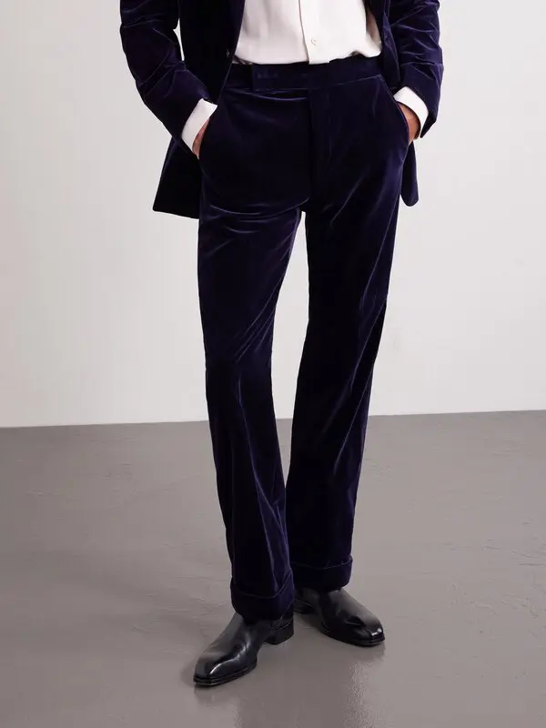 TOM FORD Atticus Straight-leg Velvet Suit Trousers