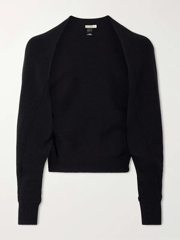 KALLMEYER Yara Cotton-blend Cardigan - Black