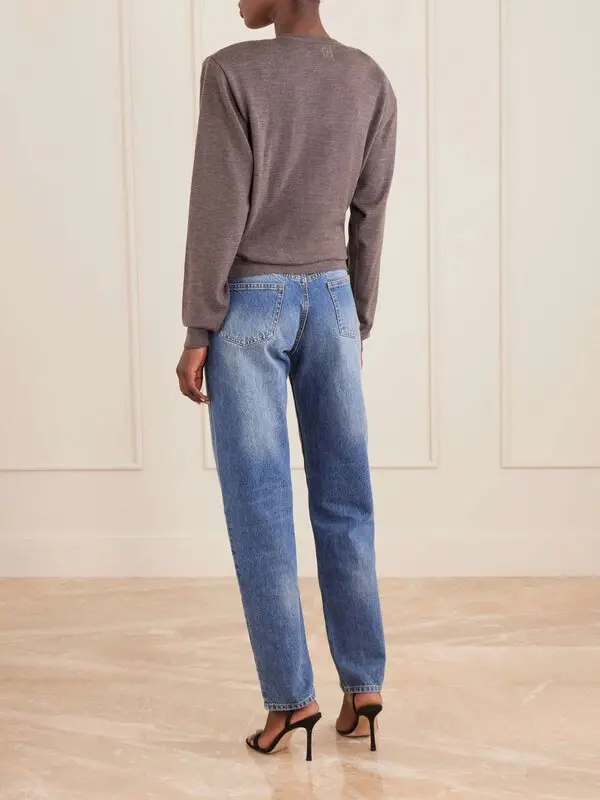 Magda Butrym Knotted Cropped Wool Sweater