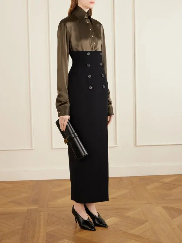 Khaite Ivy" Silk-satin Shirt
