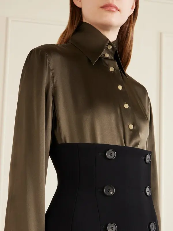 Khaite Ivy" Silk-satin Shirt