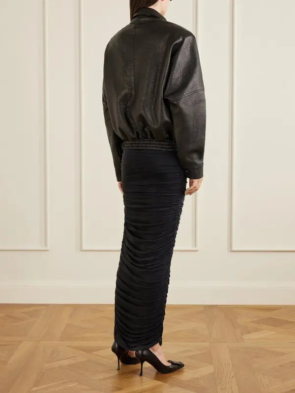 Magda Butrym Textured Leather Biker Jacket