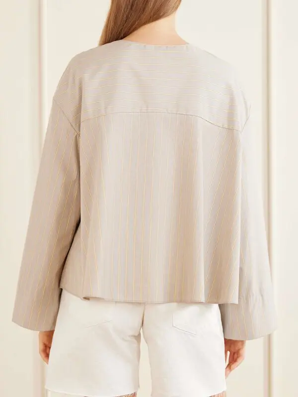KALLMEYER Marguerite Striped Cotton-poplin Blouse