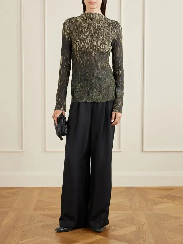 LIBEROWE Two-tone Plissé Blouse