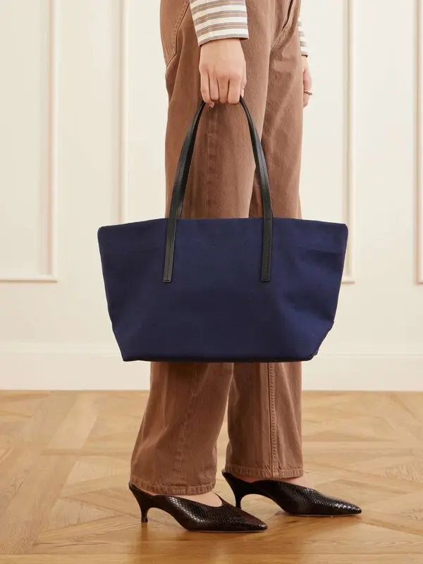 KALLMEYER Driving Leather-trimmed Canvas Tote