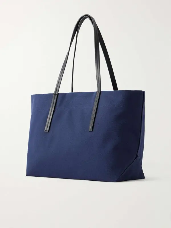 KALLMEYER Driving Leather-trimmed Canvas Tote
