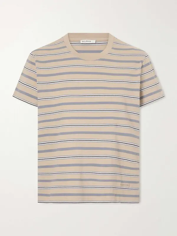 KALLMEYER Kenzie Striped Cotton-jersey T-shirt - Cream