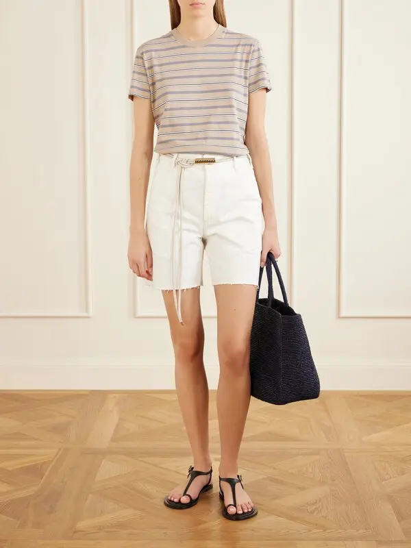 KALLMEYER Kenzie Striped Cotton-jersey T-shirt