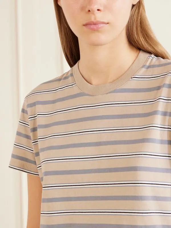 KALLMEYER Kenzie Striped Cotton-jersey T-shirt