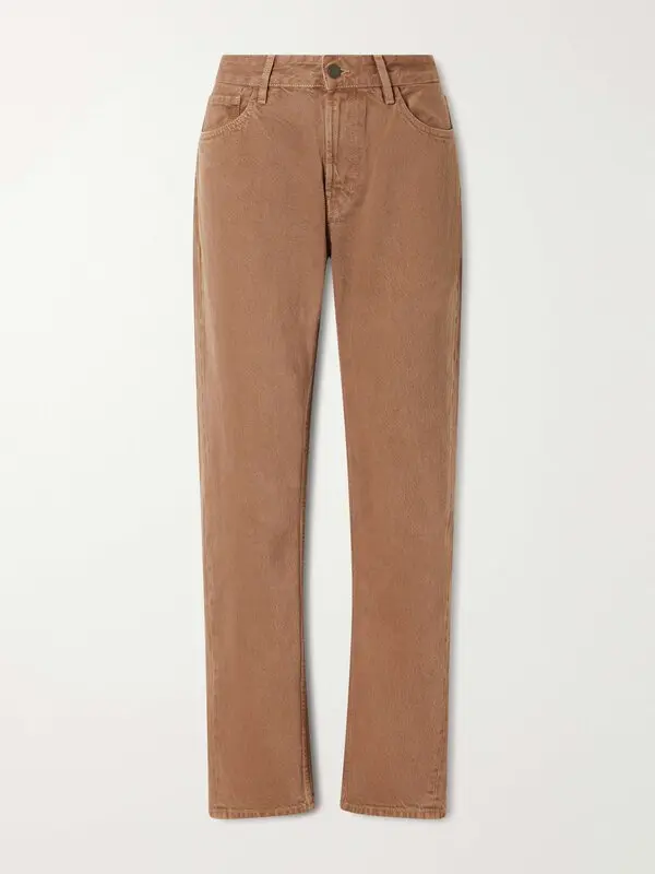 KALLMEYER Adina Low-rise Straight-leg Jeans - Brown