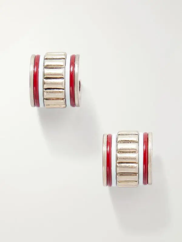 ROXANNE ASSOULIN The Crimp Chubby Two-tone Earrings - Gold