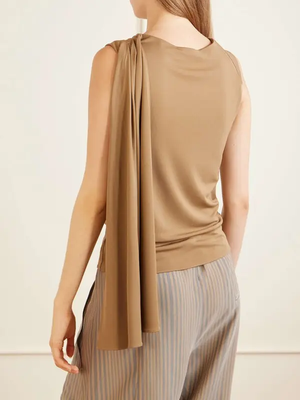 KALLMEYER Floriana Draped Jersey Blouse