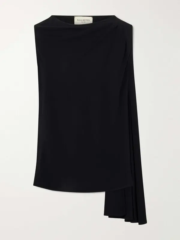 KALLMEYER Floriana Ruched Jersey Tank - Black