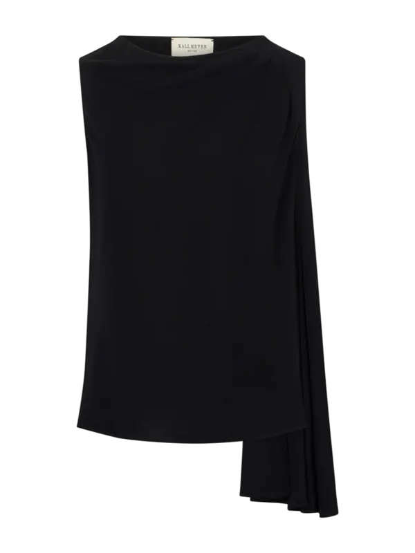 KALLMEYER Floriana Ruched Jersey Tank - Black