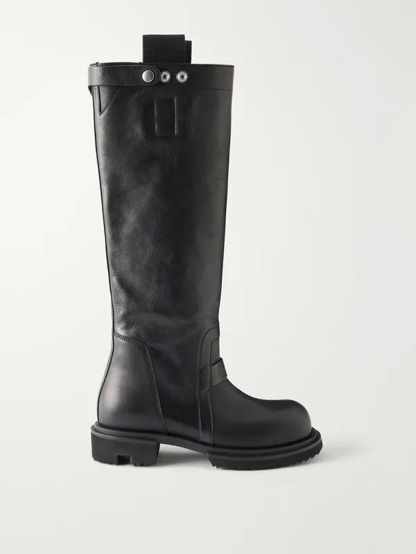 Rick Owens Leather Knee-high Boots - Black