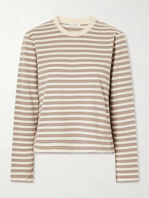 KALLMEYER Wynn Striped Cotton-jersey T-shirt
