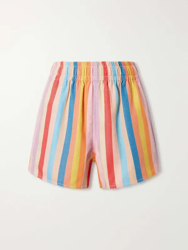MARRAKSHI LIFE Striped Cotton-blend Shorts - Multi