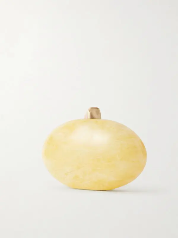 Cult Gaia Eviana Marble-effect Clutch - Yellow