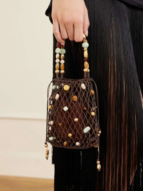 Cult Gaia Mercier Bead-embellished Mini Bag