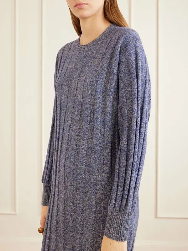 THE ELDER STATESMAN Ribbed Cashmere Maxi Dress
