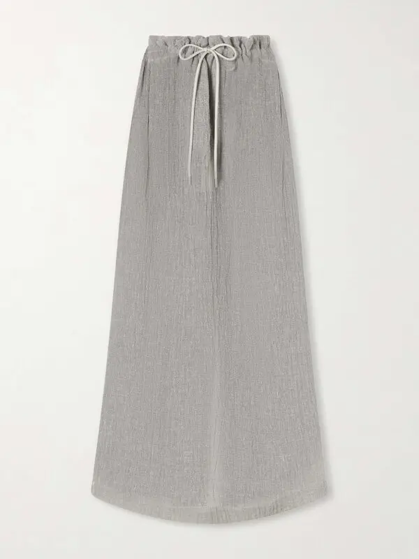 KALLMEYER Regina Linen-blend Gauze Midi Skirt