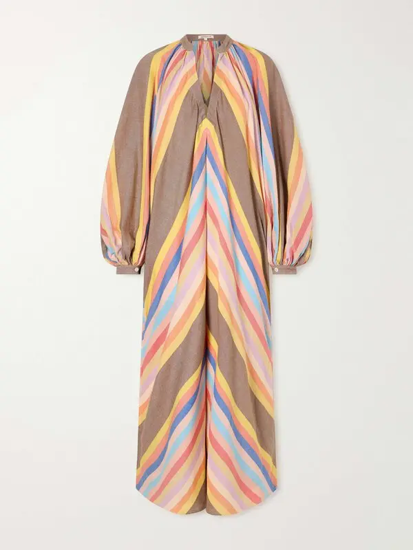 MARRAKSHI LIFE Striped Cotton Maxi Dress - Multi