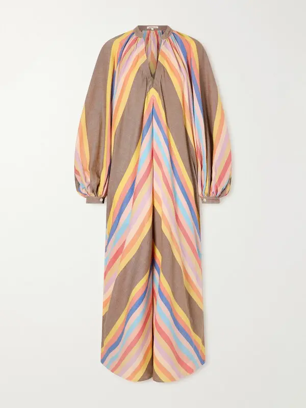 MARRAKSHI LIFE Striped Cotton Maxi Dress - Multi