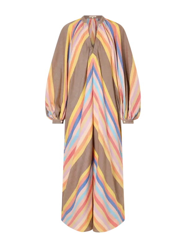 MARRAKSHI LIFE Striped Cotton Maxi Dress - Multi